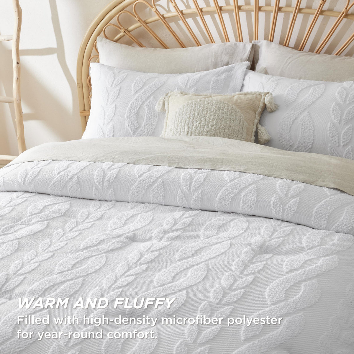 Bedsure Farmhouse Jacquard Cable Knit Pattern Comforter Set & Reviews | Wayfair